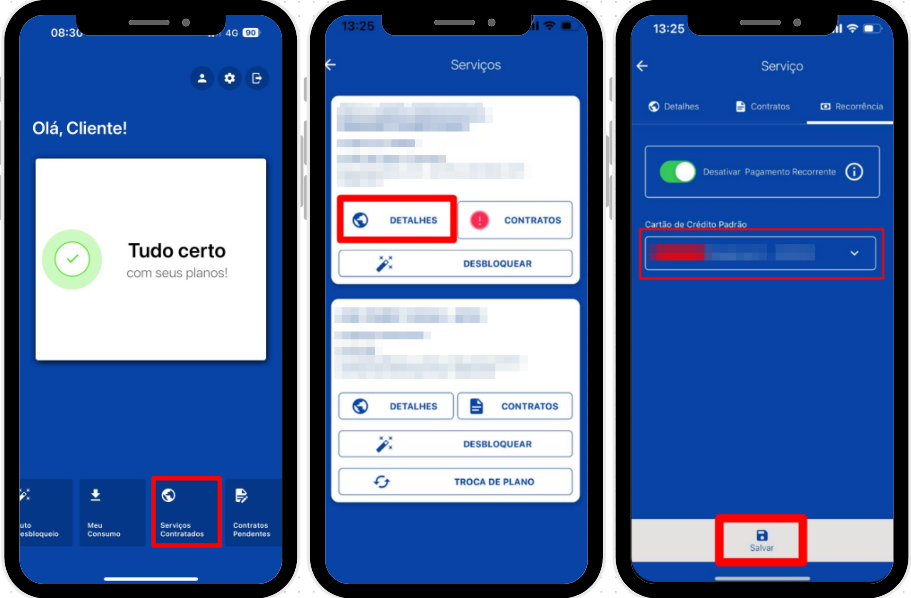 Pagamento Recorrente Através do APP do Cliente | Wiki HubSoft