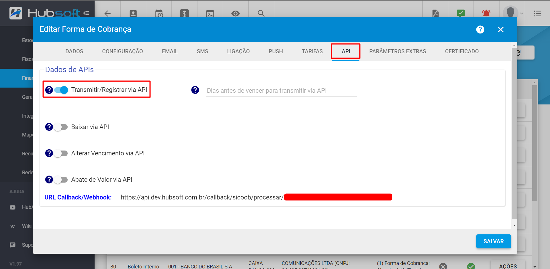 Sicoob | Wiki HubSoft