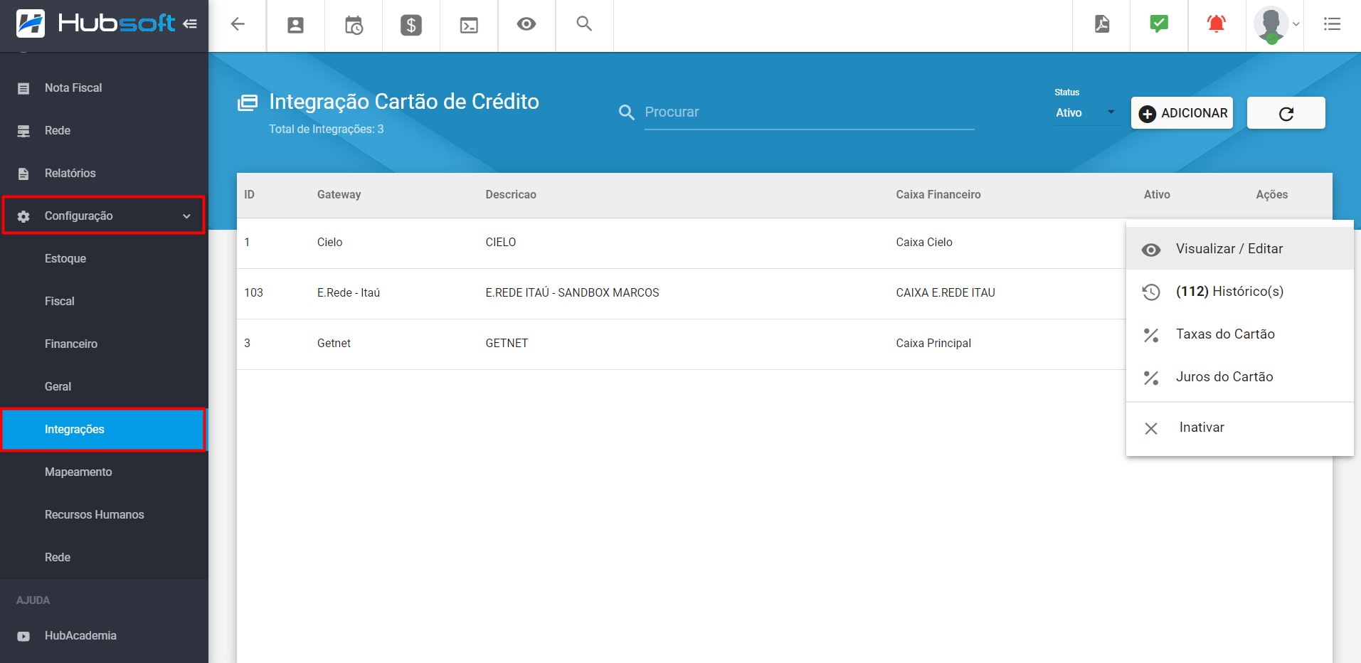 Integração Cartão De Crédito – Getnet | Wiki HubSoft