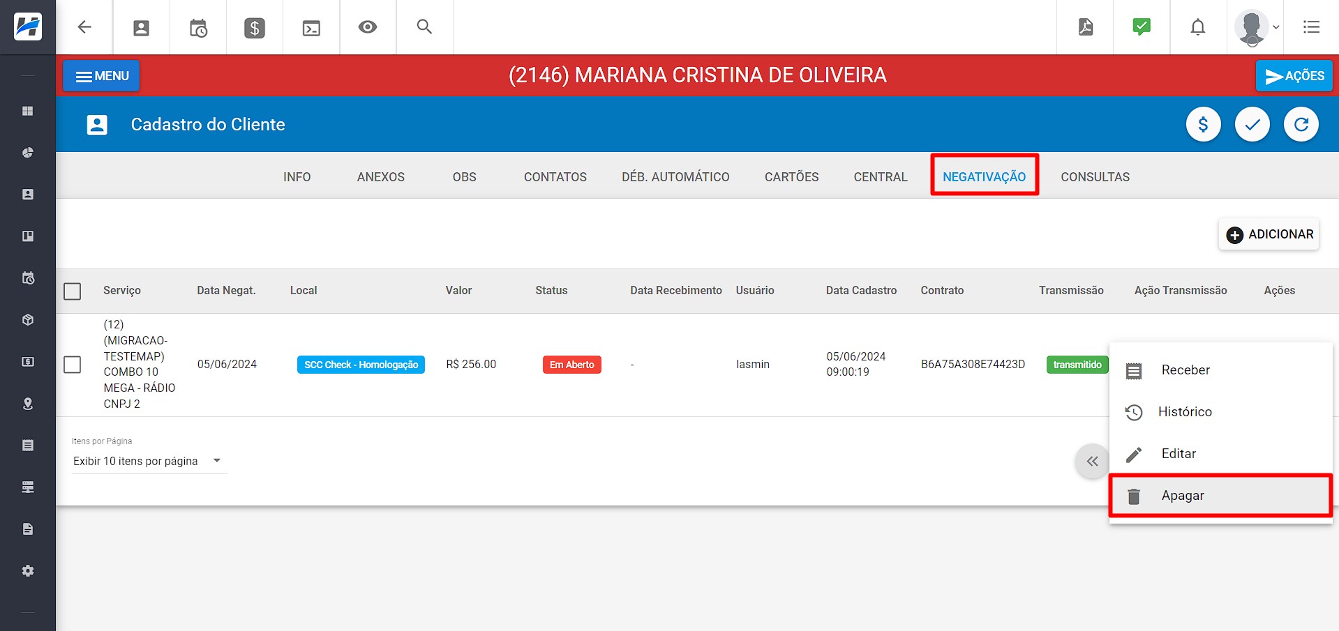 SCC Check - Serasa | Wiki HubSoft