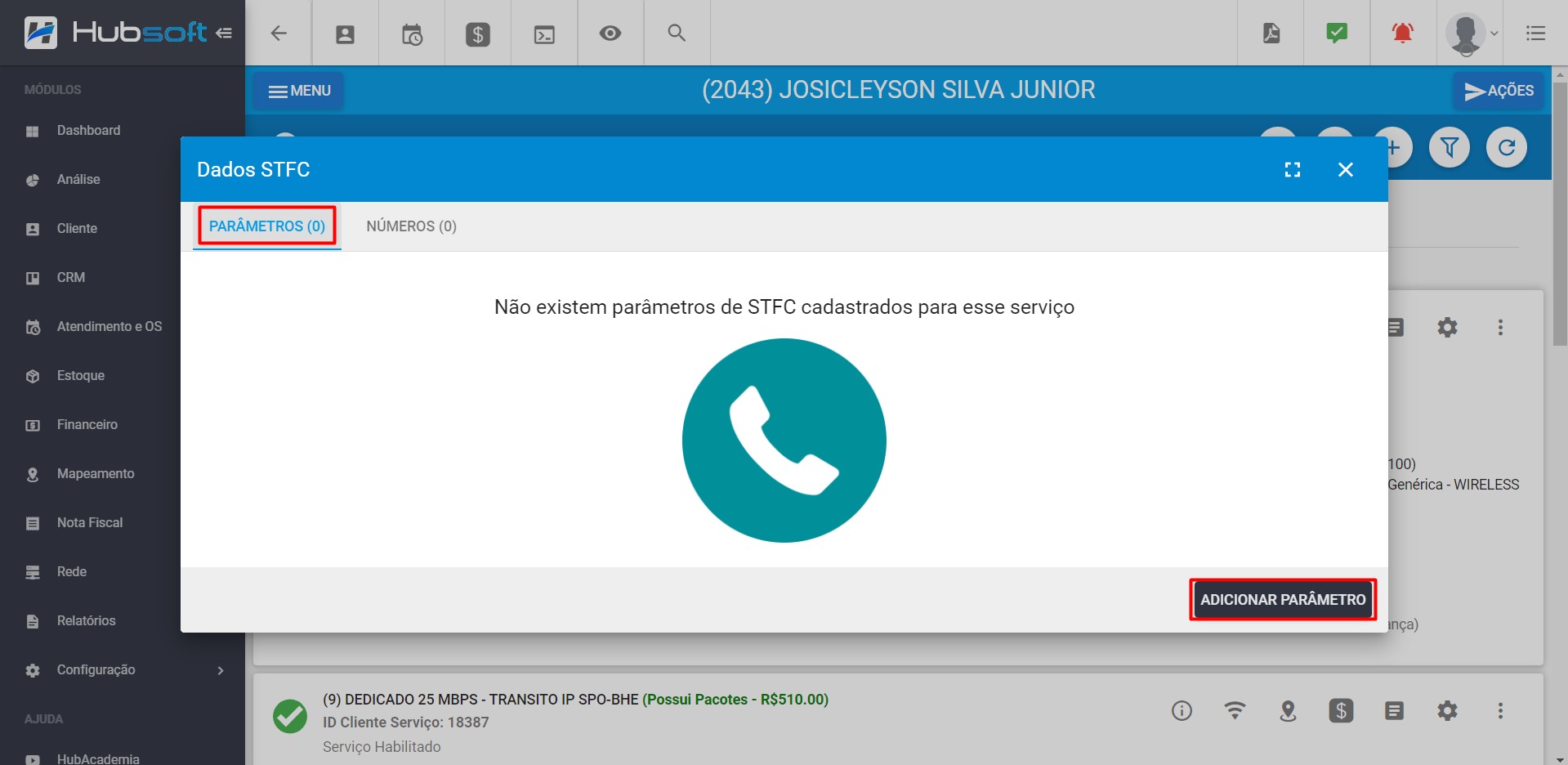 Integração STFC - TIP | Wiki HubSoft