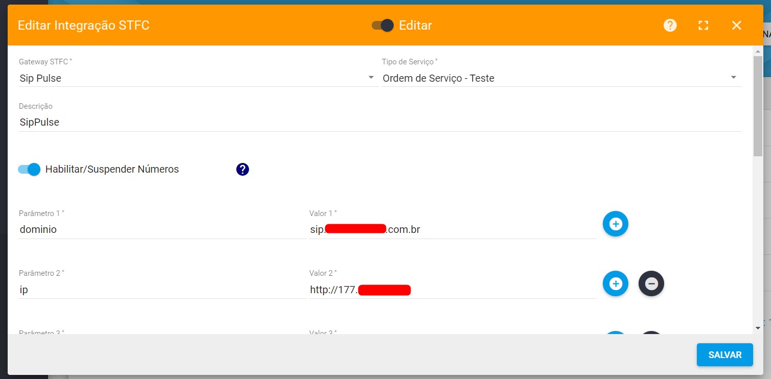Integração STFC – SipPulse | Wiki HubSoft