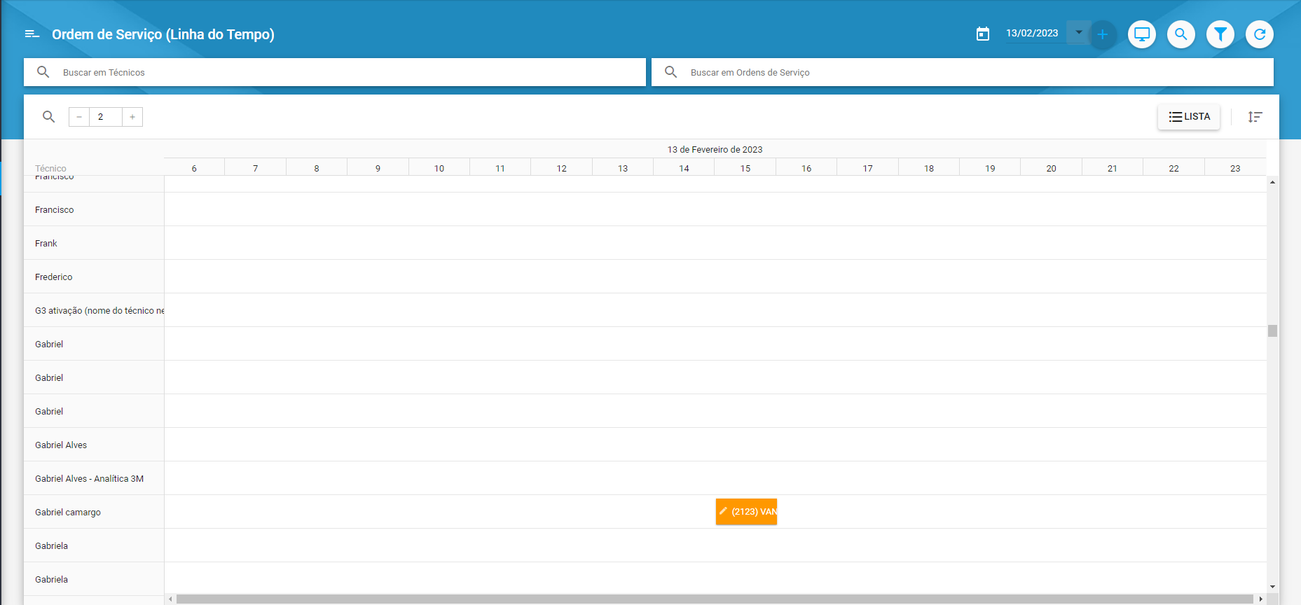 O.S (Linha do Tempo) | Wiki HubSoft