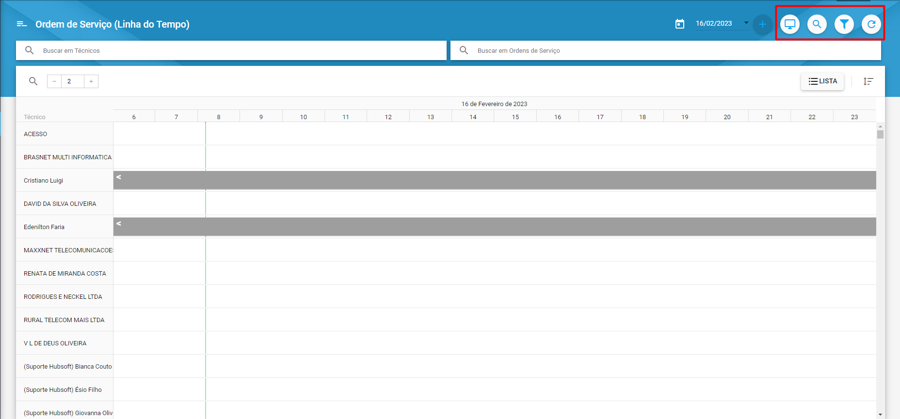 O.S (Linha do Tempo) | Wiki HubSoft