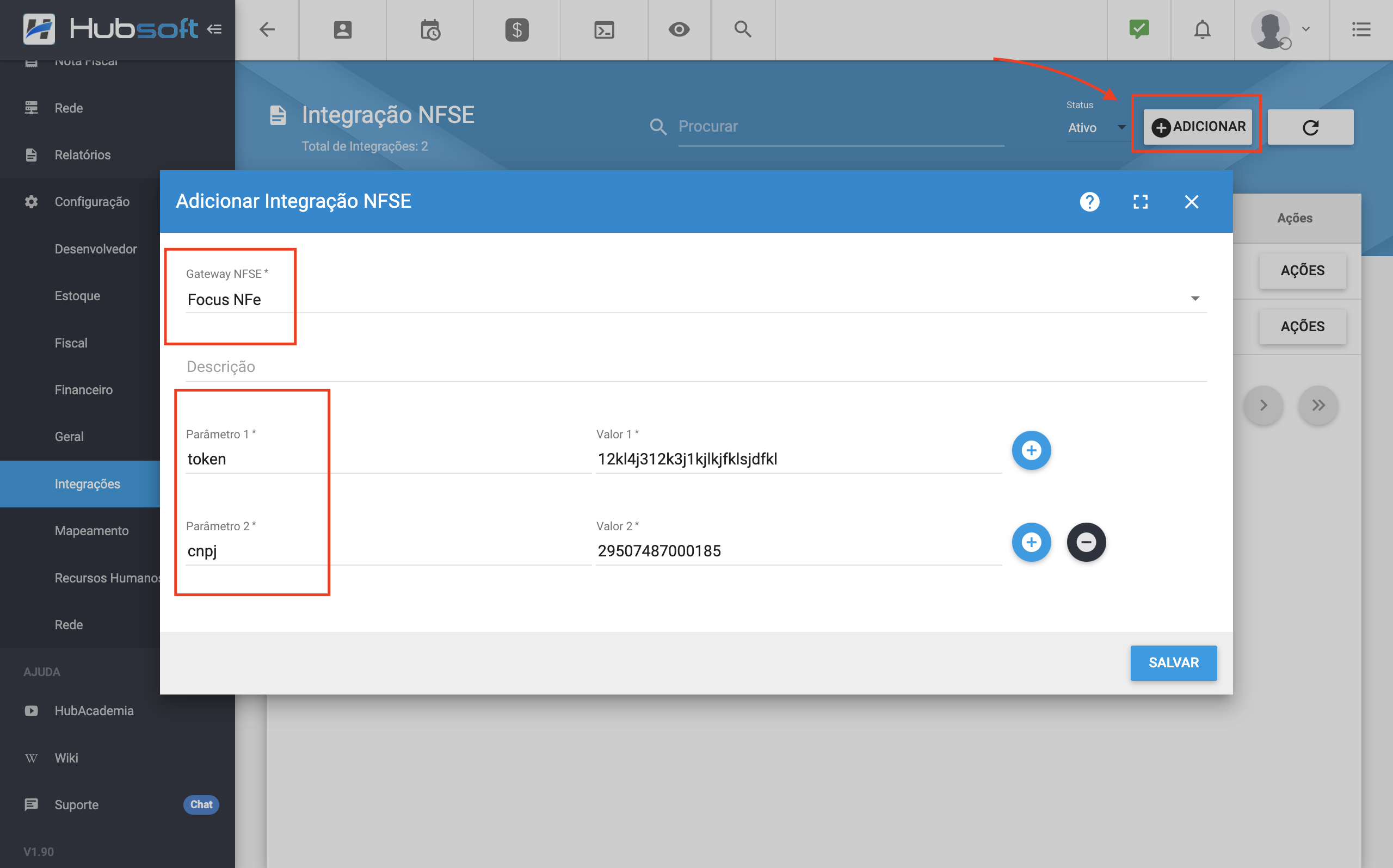 Focus NFe | Wiki HubSoft