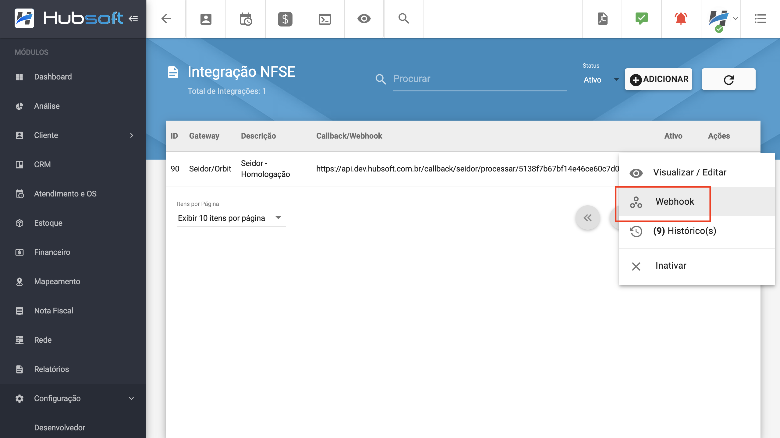Seidor / Orbit | Wiki HubSoft