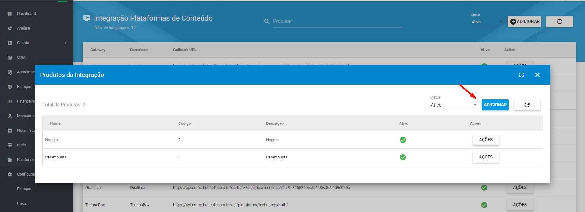 InterService | Wiki HubSoft