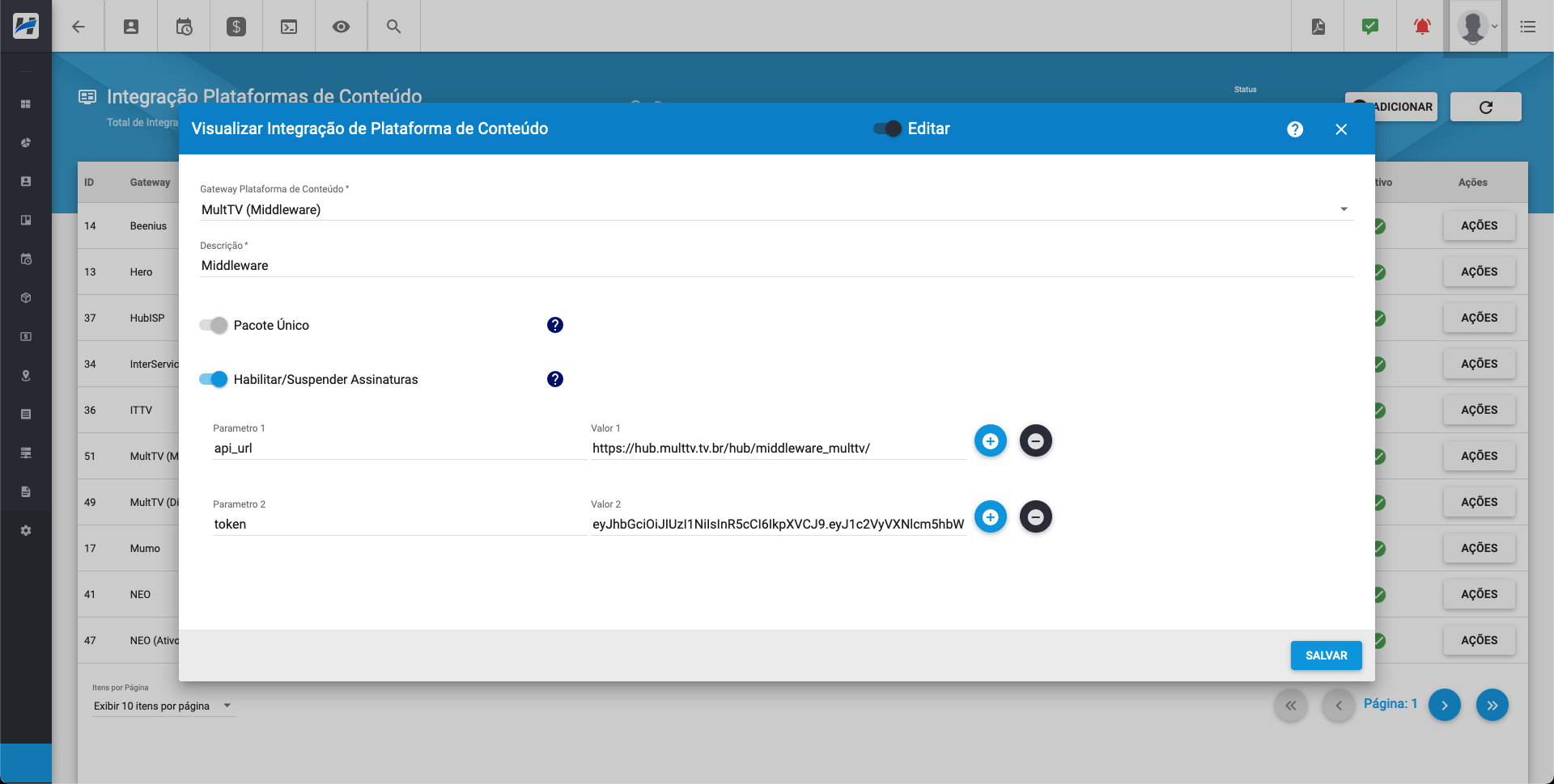 MultTV (Middleware) | Wiki HubSoft