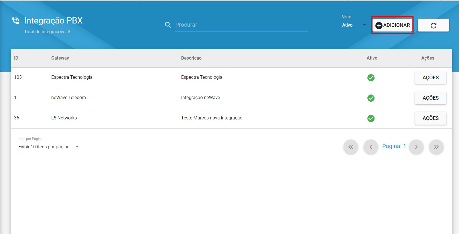 Integração PBX - Aster Telecom | Wiki HubSoft