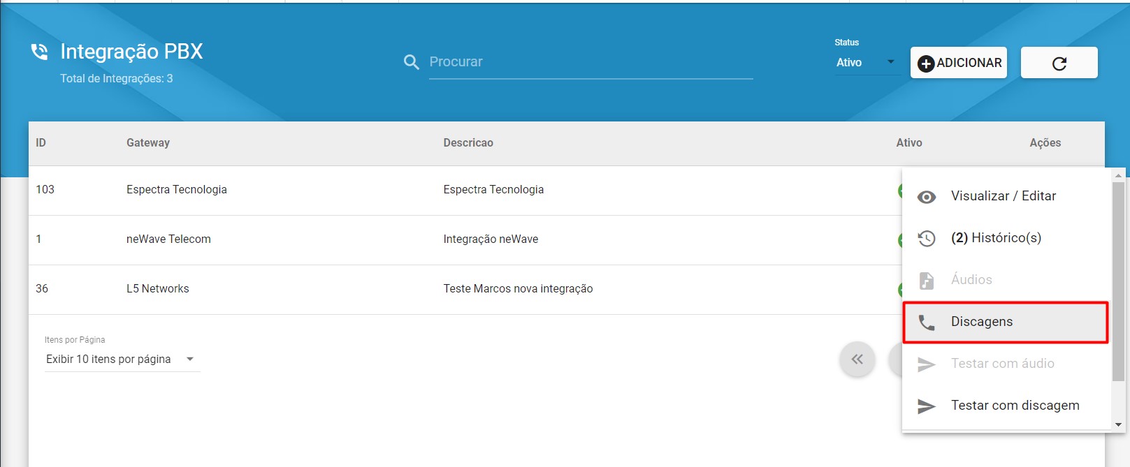 PBX | Call Sys - Espectra Tecnologia | Wiki HubSoft
